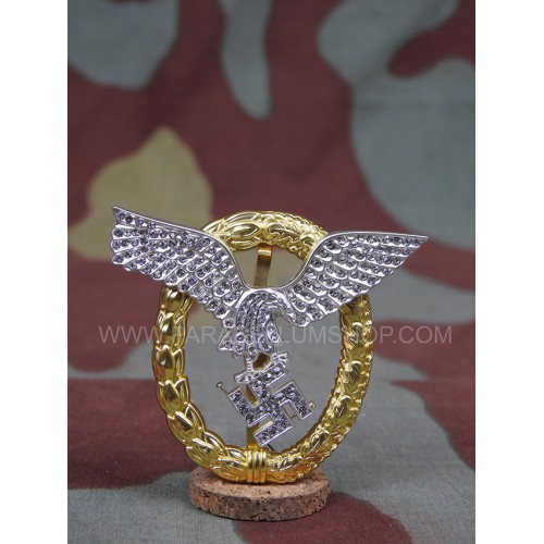Luftwaffe Pilot Observer Badge with diamonds